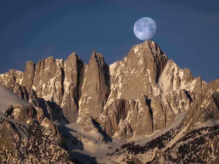 Moon Over Whitney - Eastern Sierra